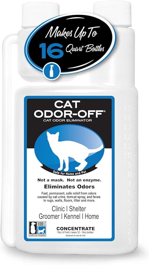 THORNELL Cat Odor-Off Concentrate Pet Smell Odor Eliminator – Cat Odor ...